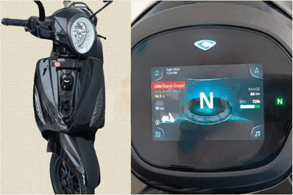 Upcoming 2024 Bajaj Chetak Premium Model ‘Tecpac’ Spotted Before Launch ...