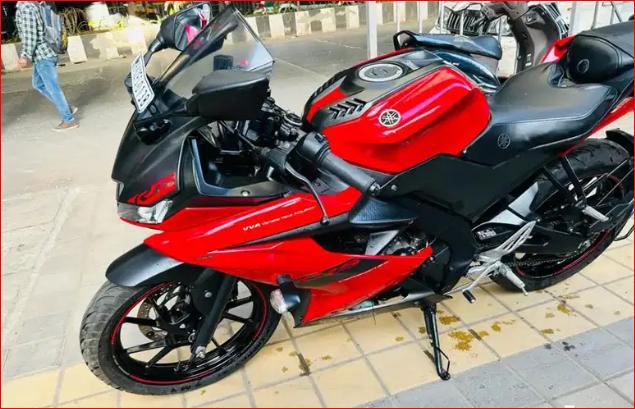 Used Yamaha YZF-R15 V3 150cc Metallic Red BS6 2021 Model (PID ...