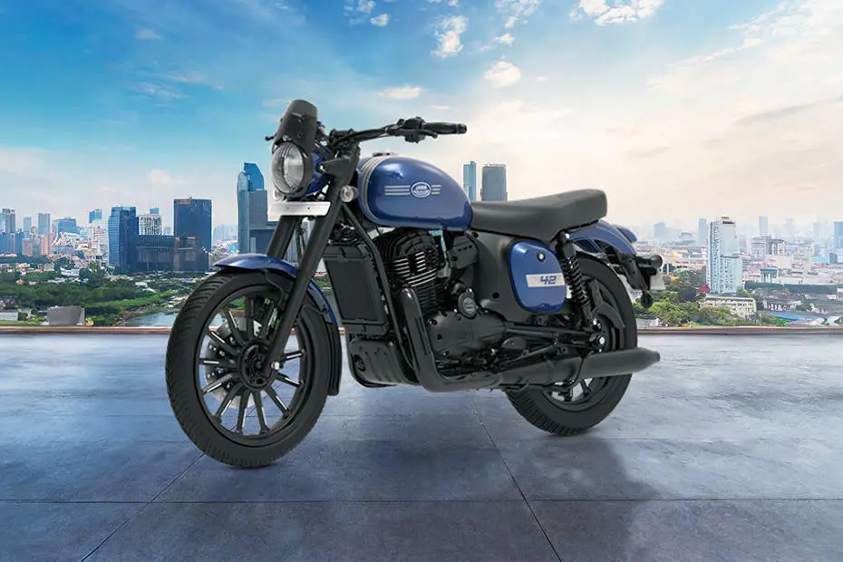 Jawa 42 Infinity Black Matte Dual Channel Alloy DT On Road Price in ...